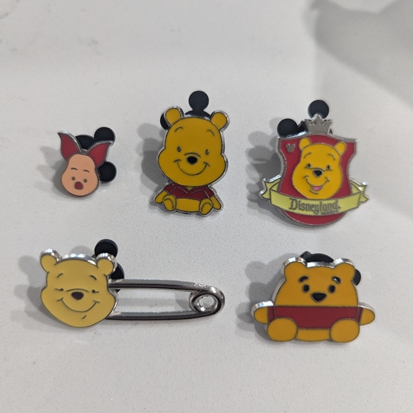 Disney | Other | Lot Of 5 New Tradeable Disney Pins Winnie The Pooh ...
